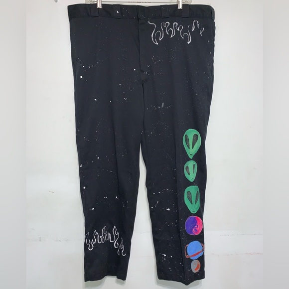 Dickies | Pants | Hand Painted Dickies Size 46x32 Aliens Solar System ...